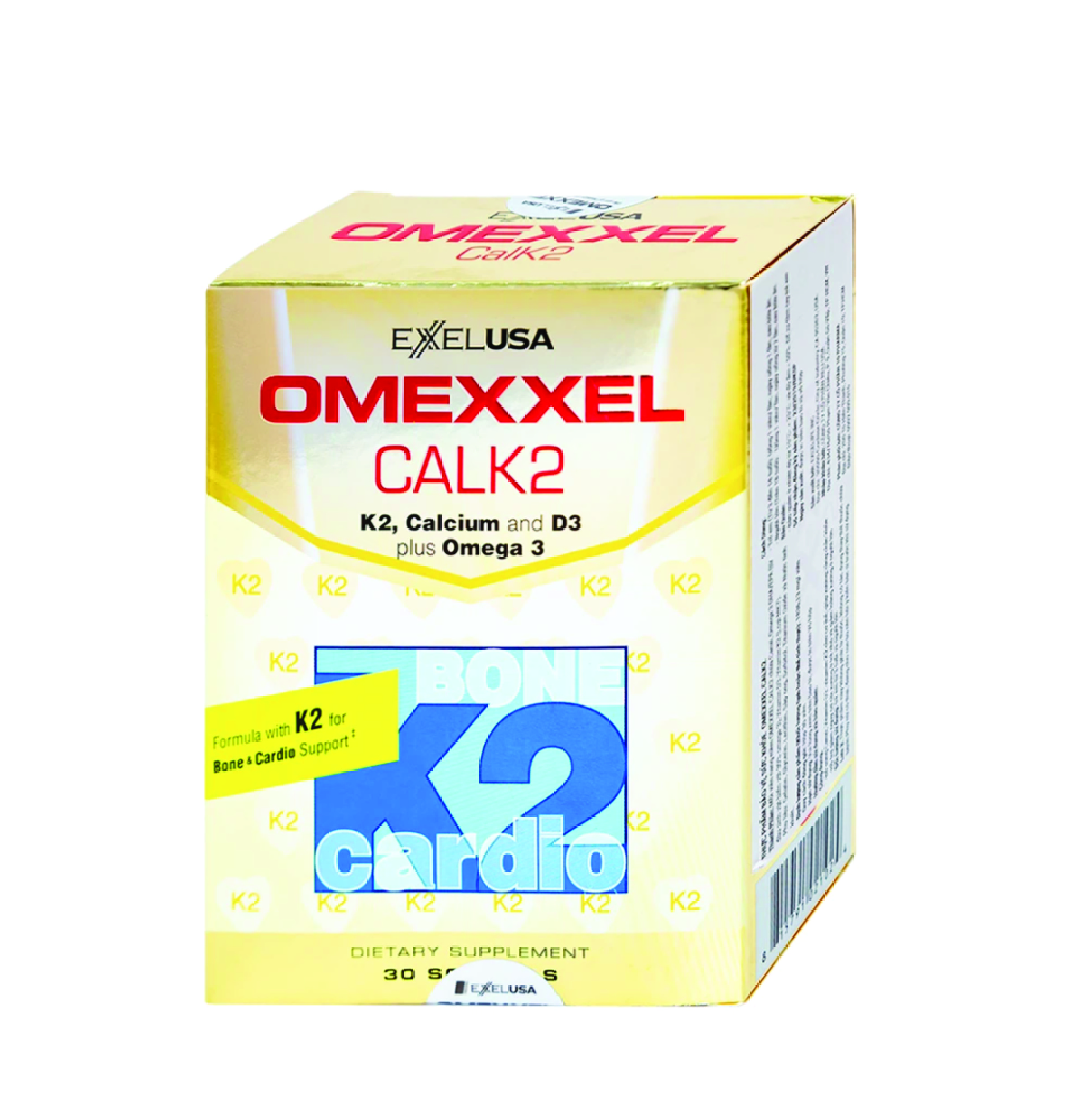 Viên uống Omexxel Calk2 Excelife bổ sung Canxi, Vitamin D3 (3 vỉ x 10 ...